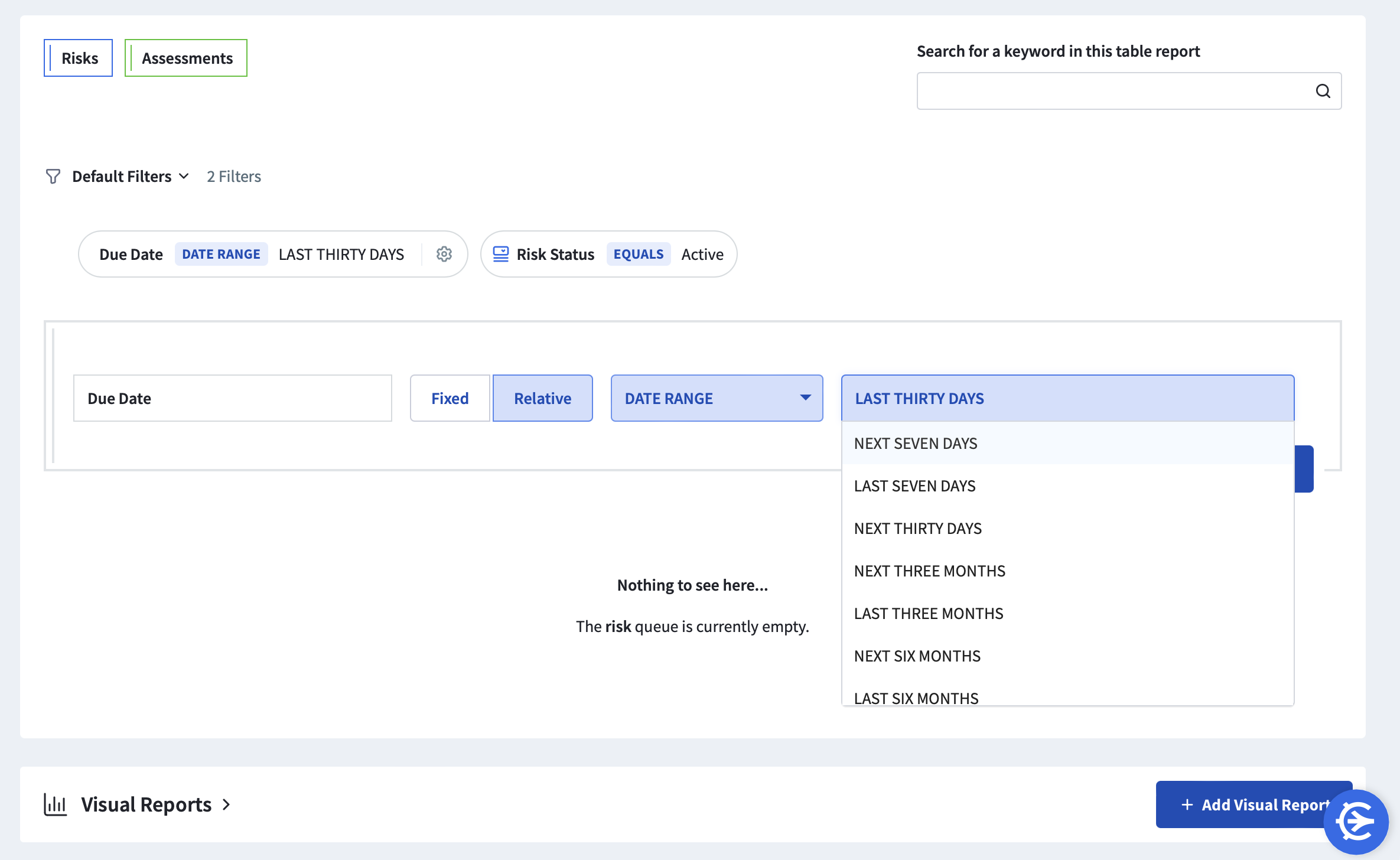 Filter Table Reports – LogicGate Help Center