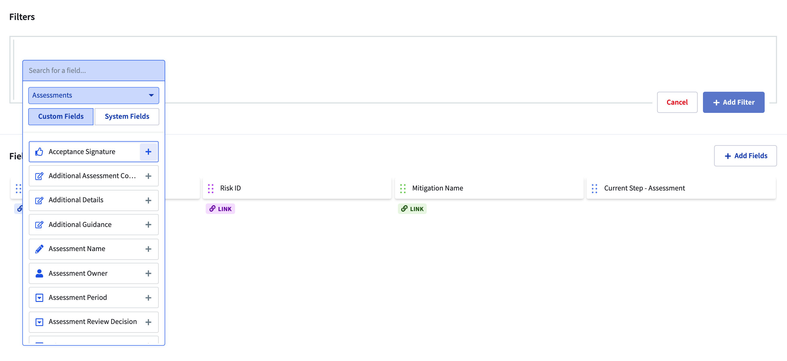 Filter Table Reports – LogicGate Help Center