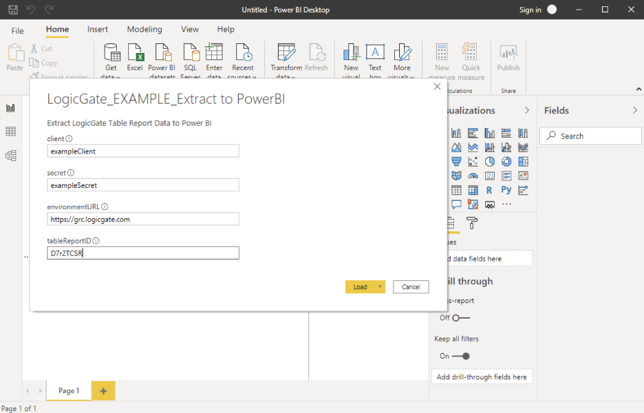 Create a Power BI Connection with Risk Cloud – LogicGate Help Center