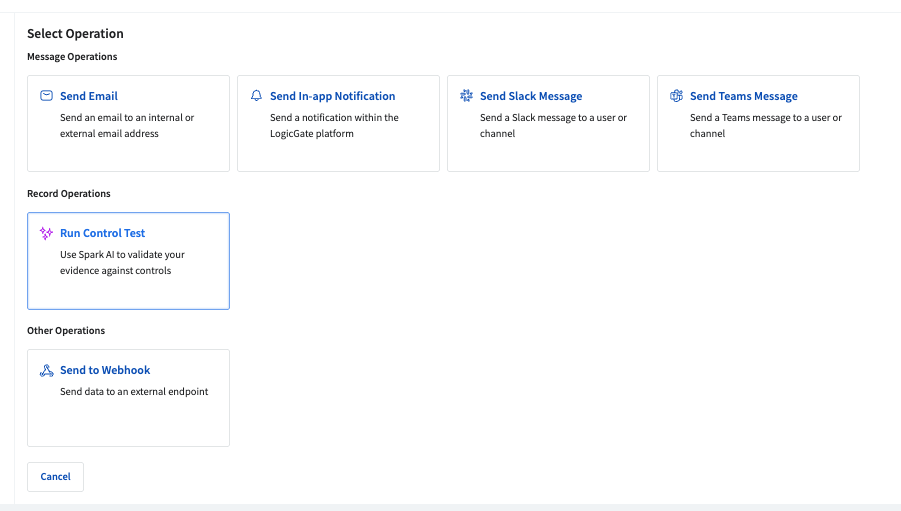 Spark AI Automated Evidence Testing – LogicGate Help Center